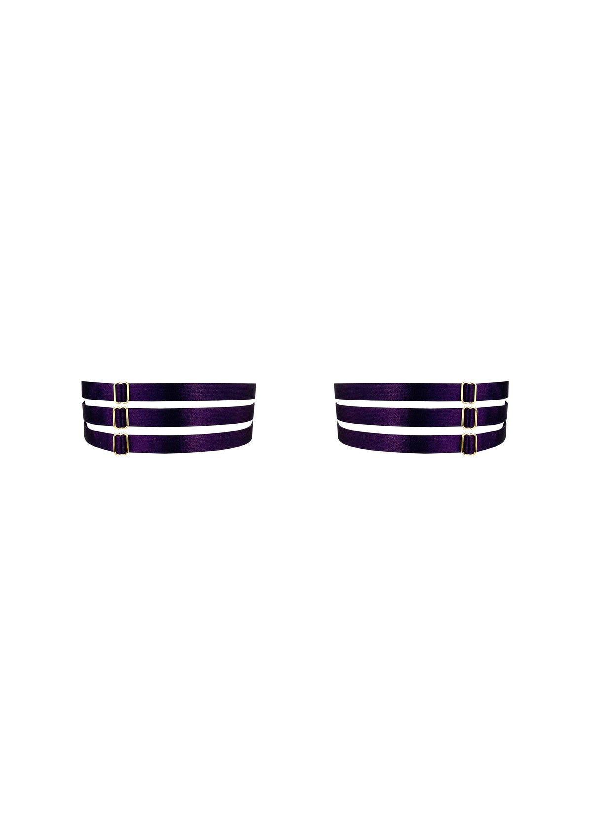Bordelle Luxury Underwear Amela Garters (Pair) Deep Purple