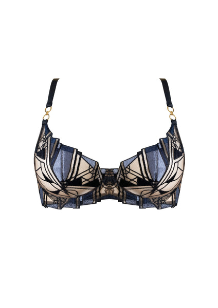 Cubism Lace Wire Balconette Bra Black – Bordelle