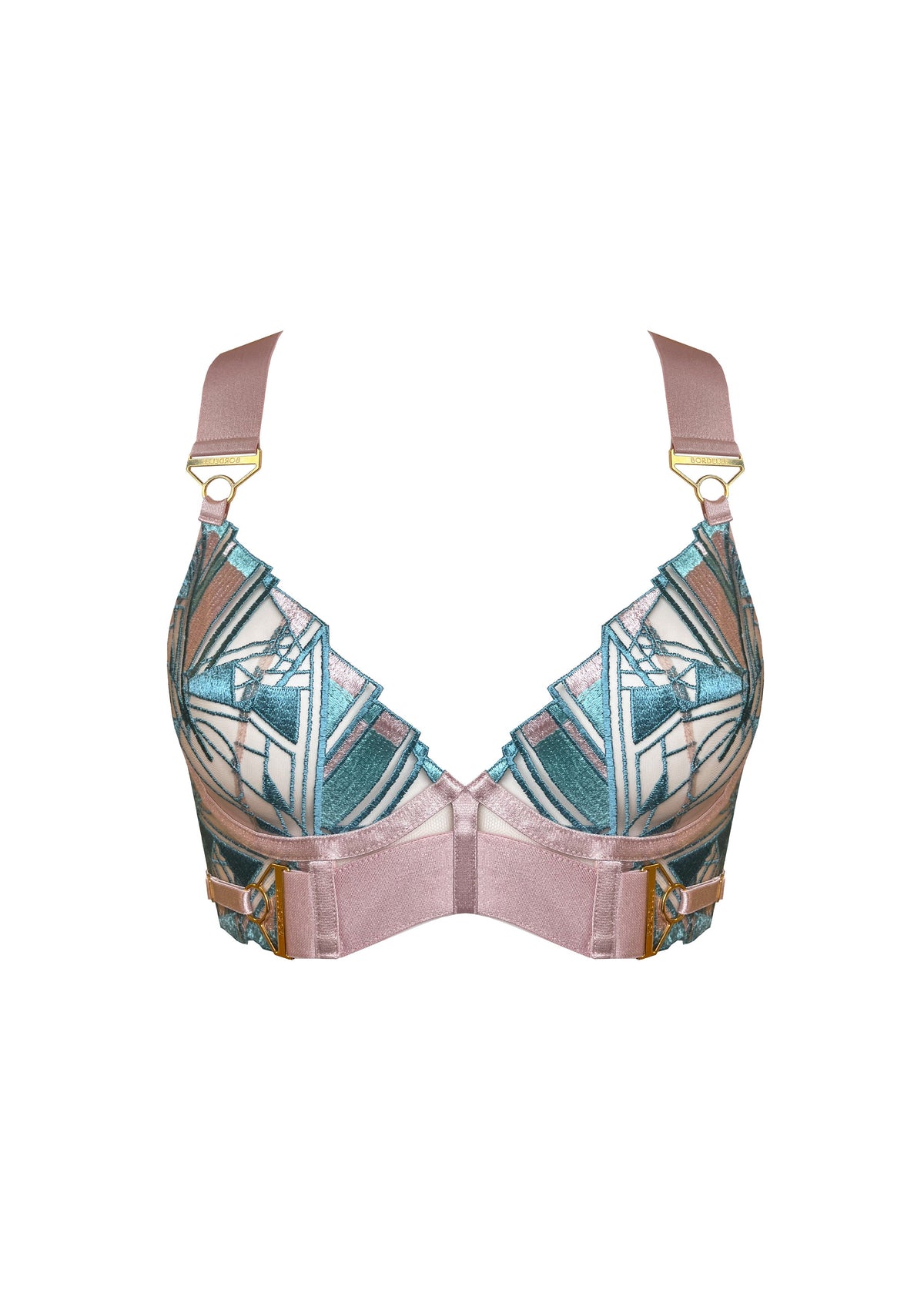 Cubism Lace Longline Wired Bodie Bra Rose Pink – Bordelle
