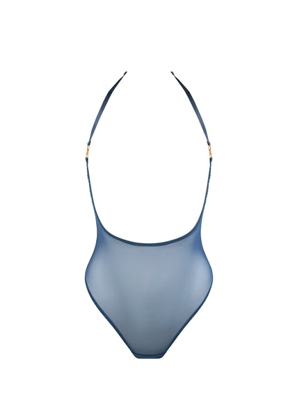 Melusina Denim Blue Mesh Cupless Bodice – Bordelle