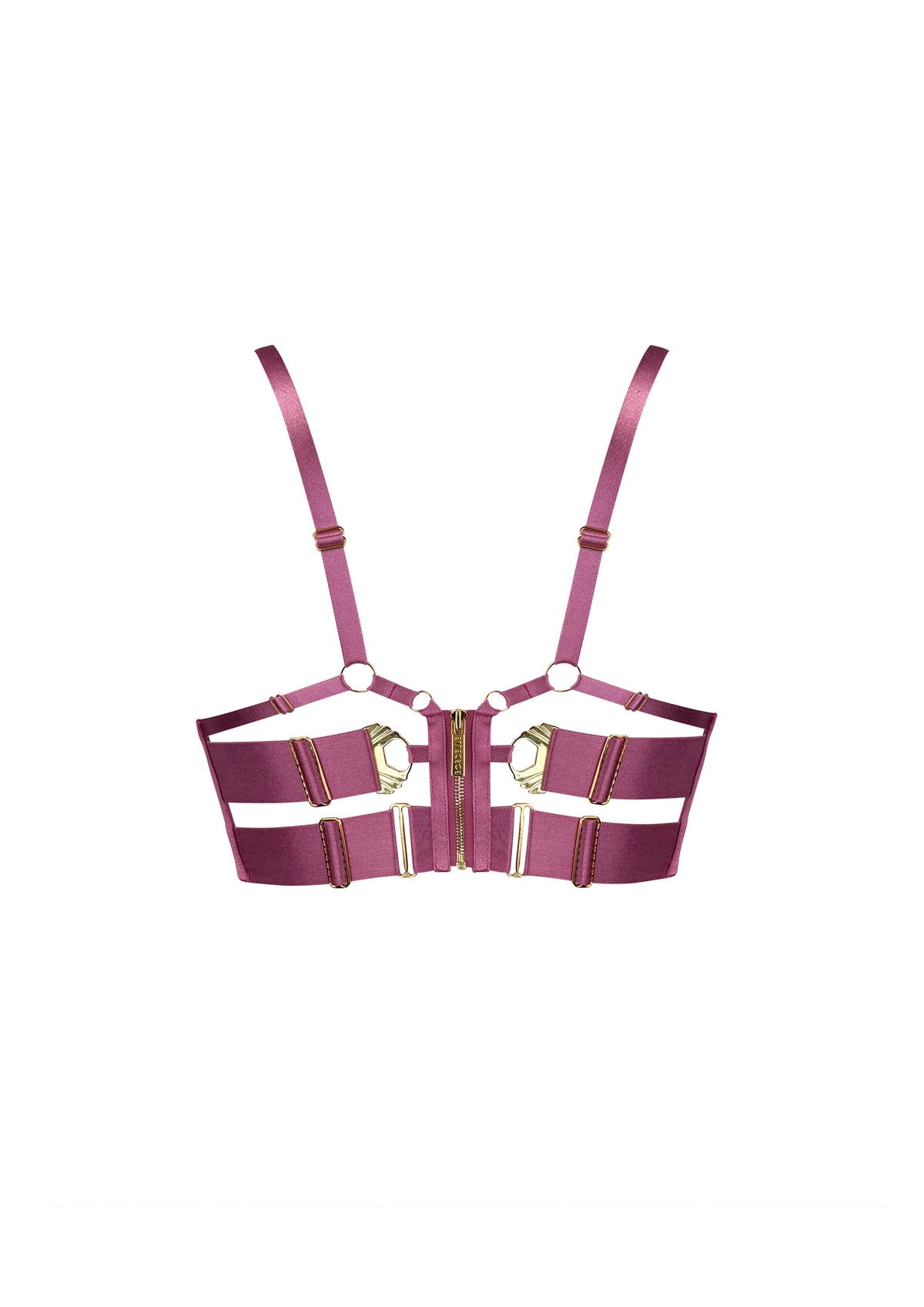Melusina Sheer Underwired Raspberry Pink Longline Bodice Bra – Bordelle
