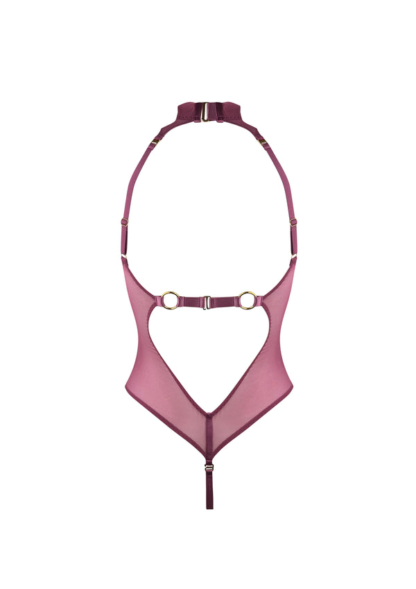 Melusina Raspberry Pink High Neck Bodysuit – Bordelle