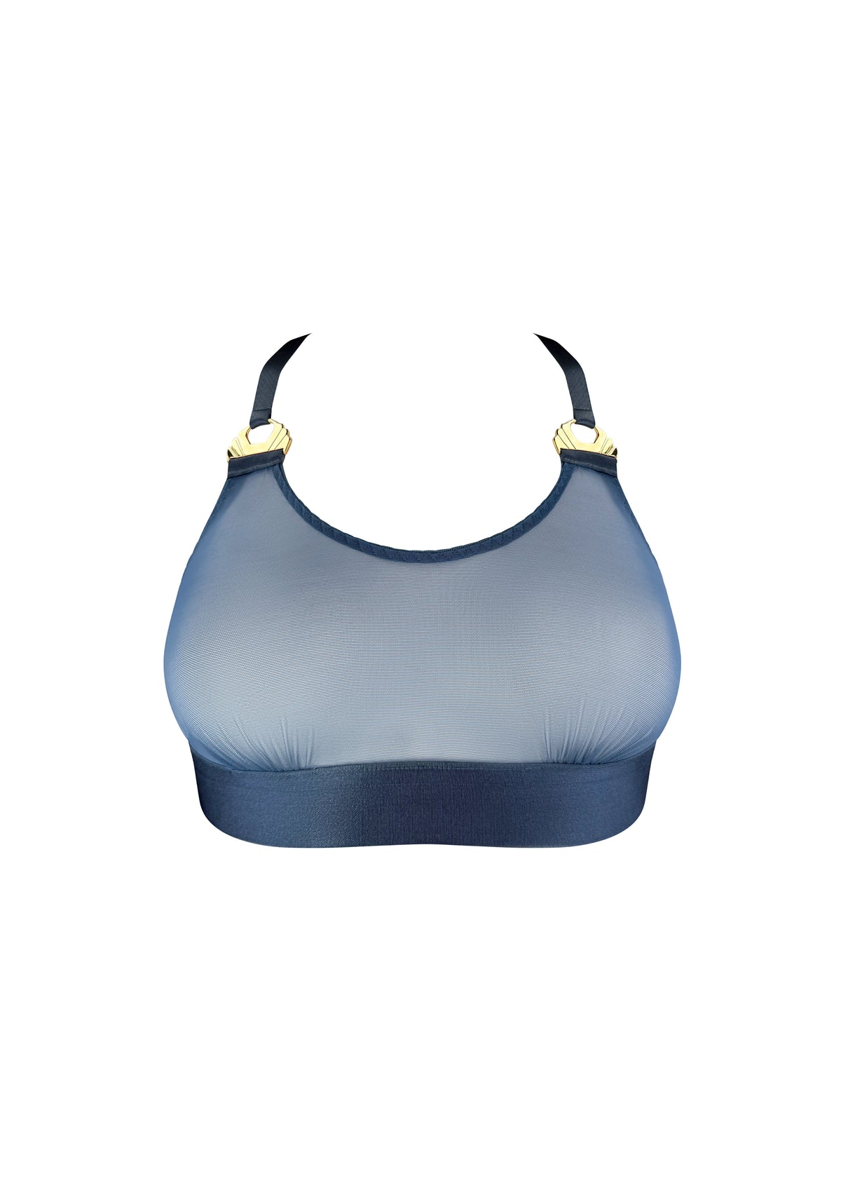 Melusina Sheer Denim Bra With Soft Bra Cups – Bordelle