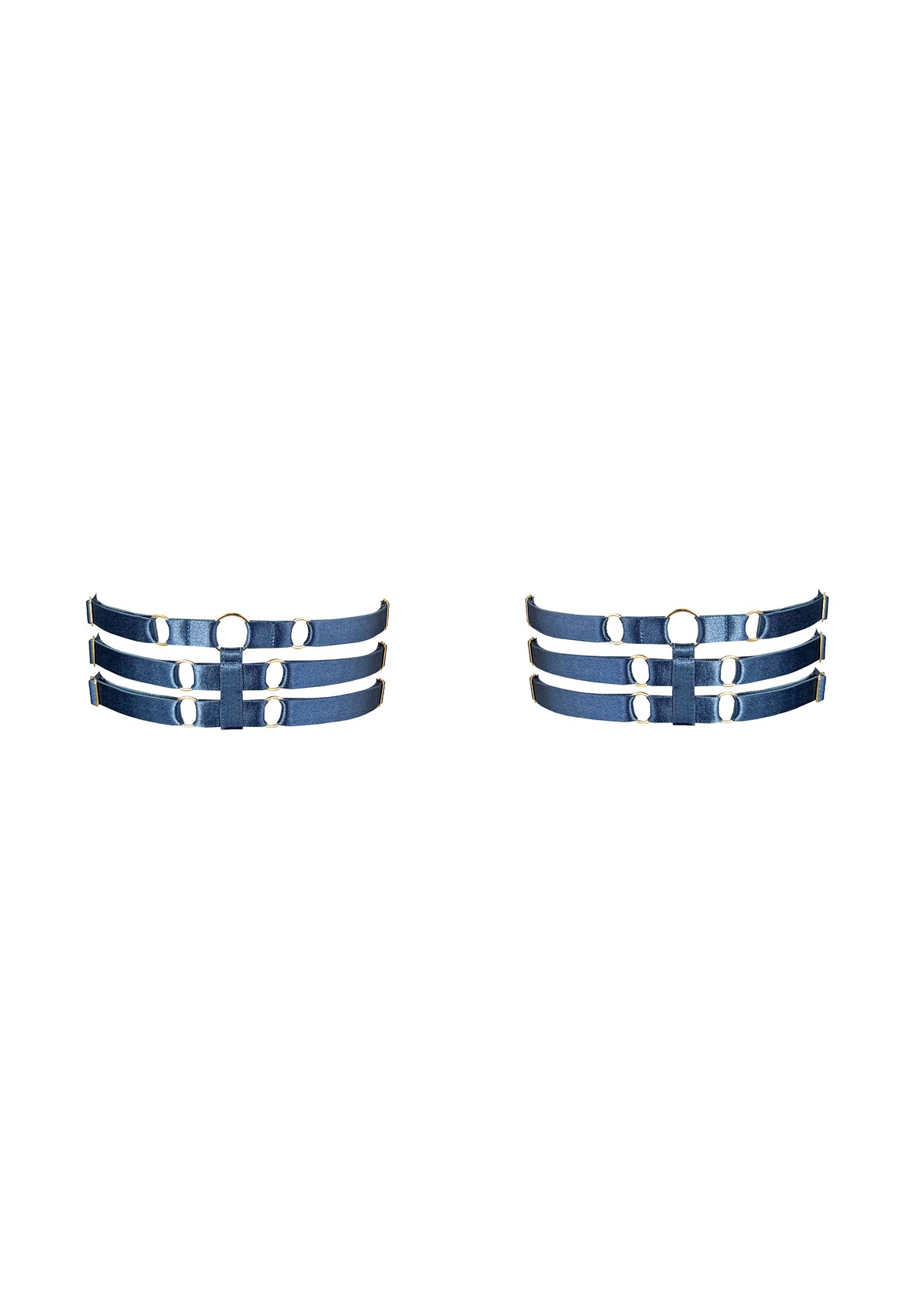 Melusina Strap Denim Blue Garter Set – Bordelle