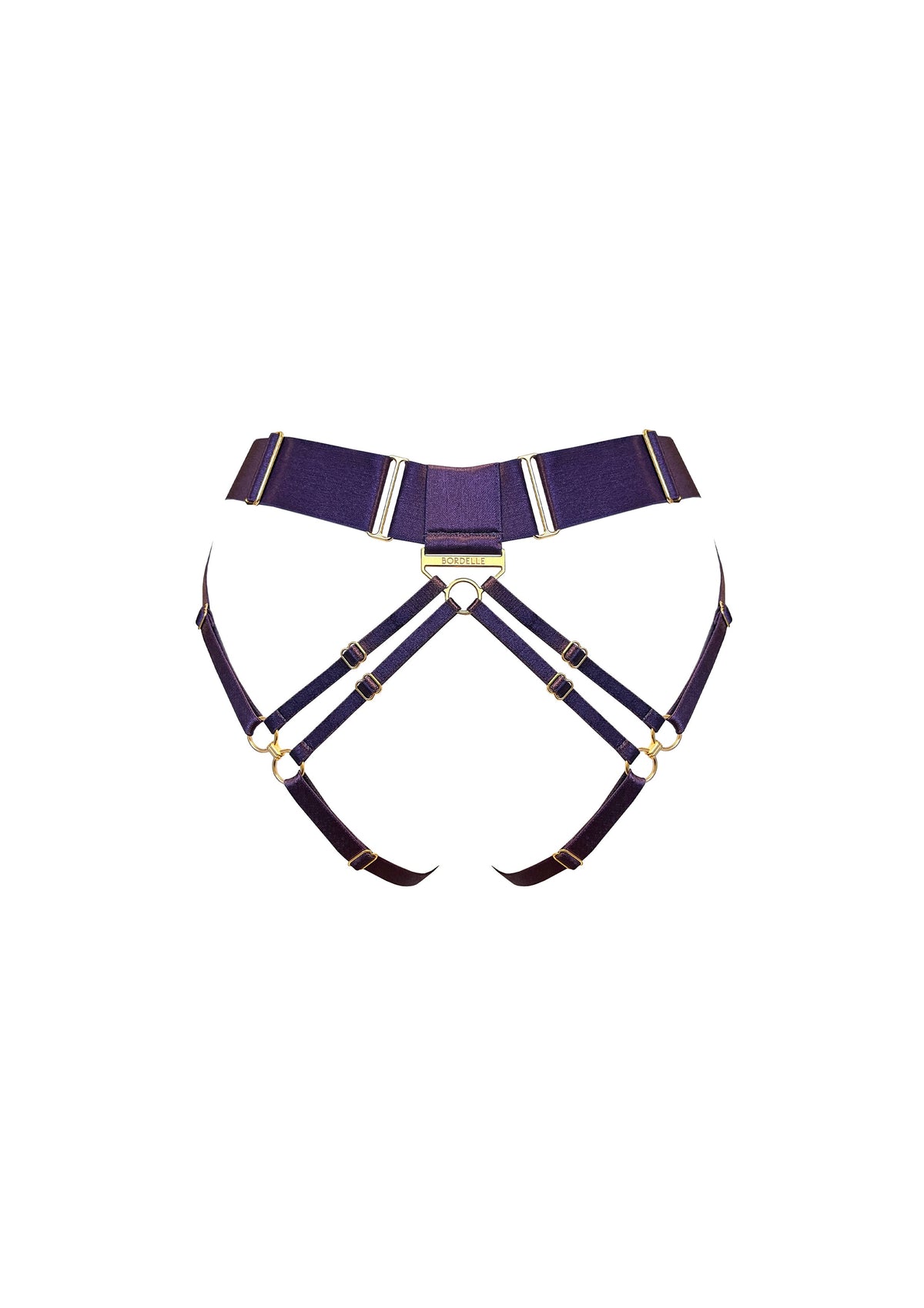 Retta Mesh Open Back Brief Ouvert Purple – Bordelle