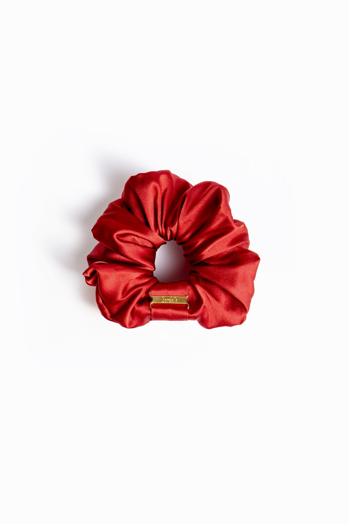Bordelle Signature Hair Accessory Oversized Scrunchie Silk Burnt Red