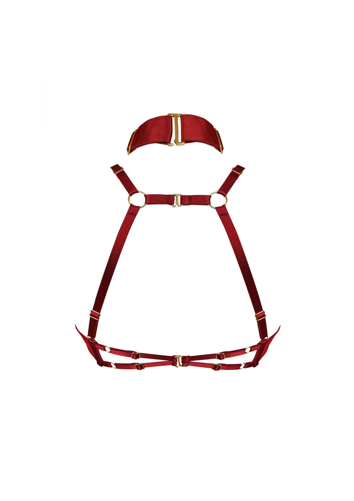 Bordelle Luxury Underwear Signature Ouvert Wire Bra Burnt Red