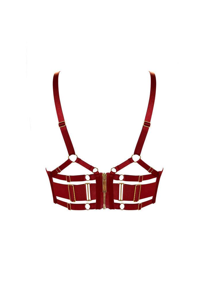 Bordelle Luxury Wired Balconette Bra Burnt Red
