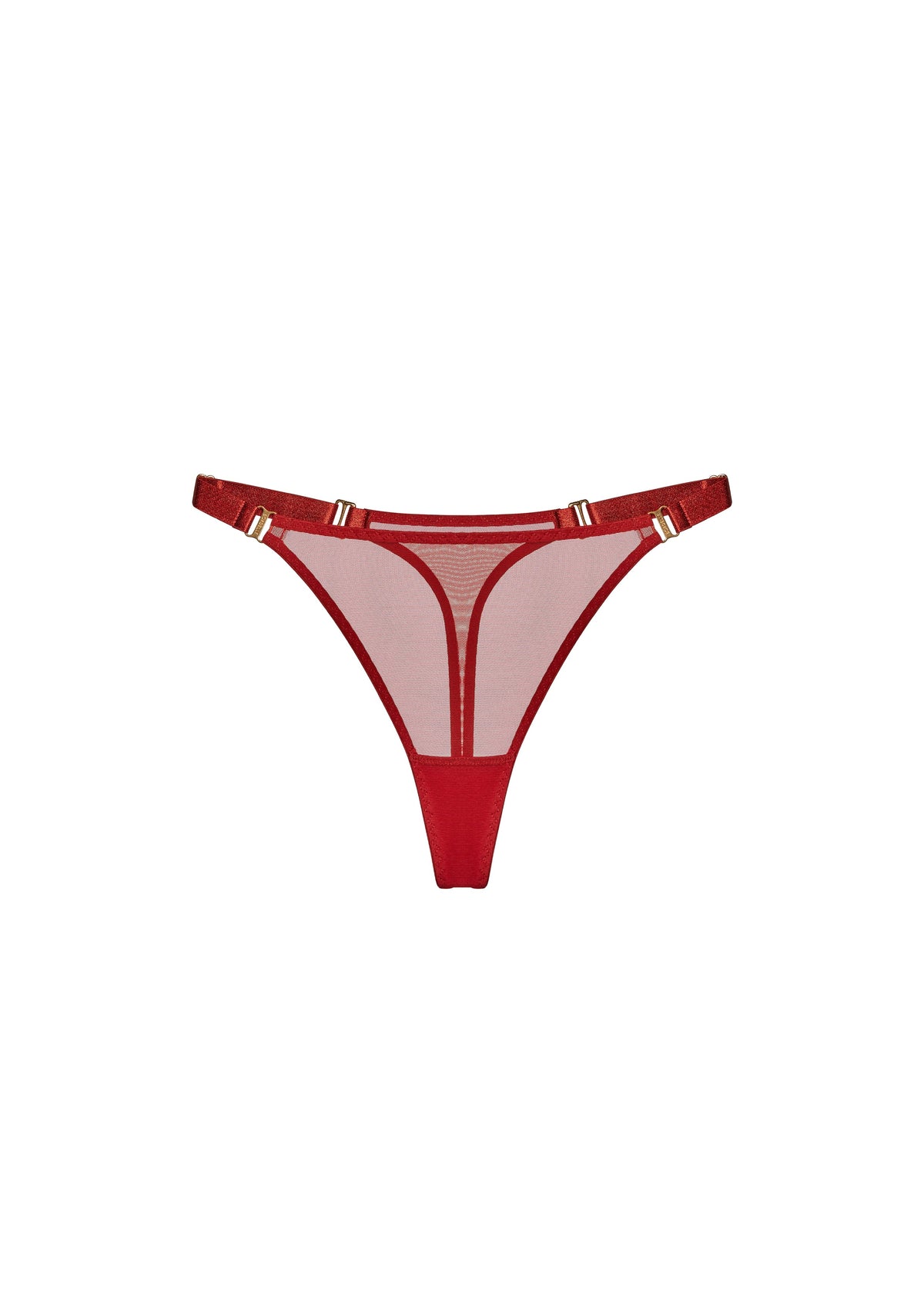 Signature Luxury Mesh Thong Burnt Red – Bordelle