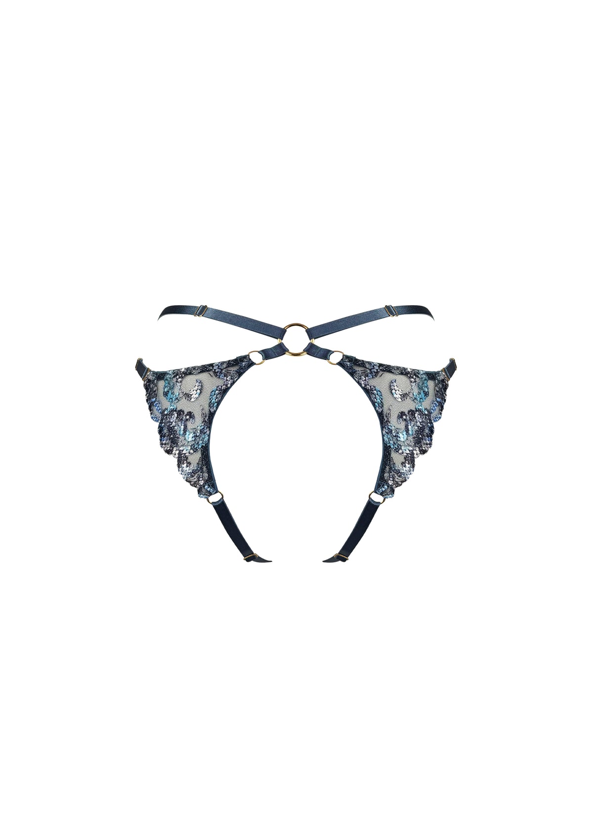 Siren Open Back Brief Denim | High Leg Ouvert Brief – Bordelle