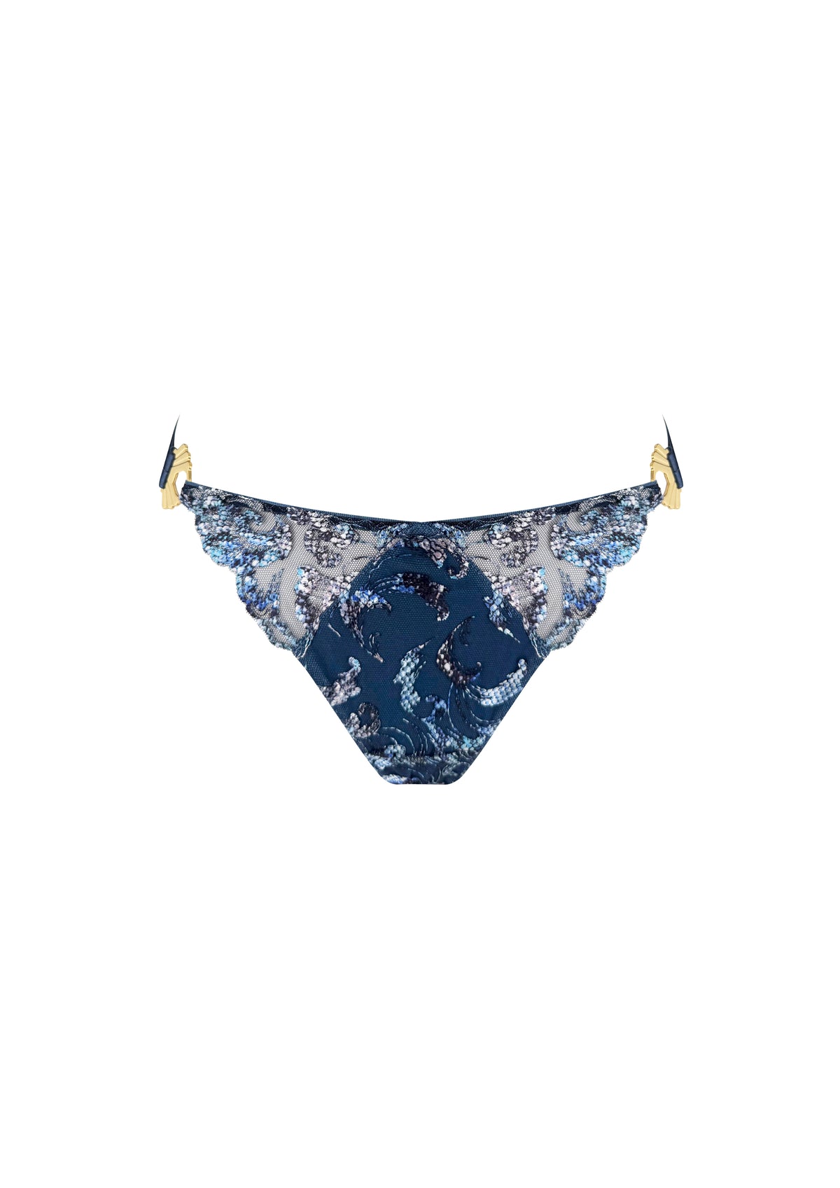 Siren Open Back Brief Denim | High Leg Ouvert Brief – Bordelle