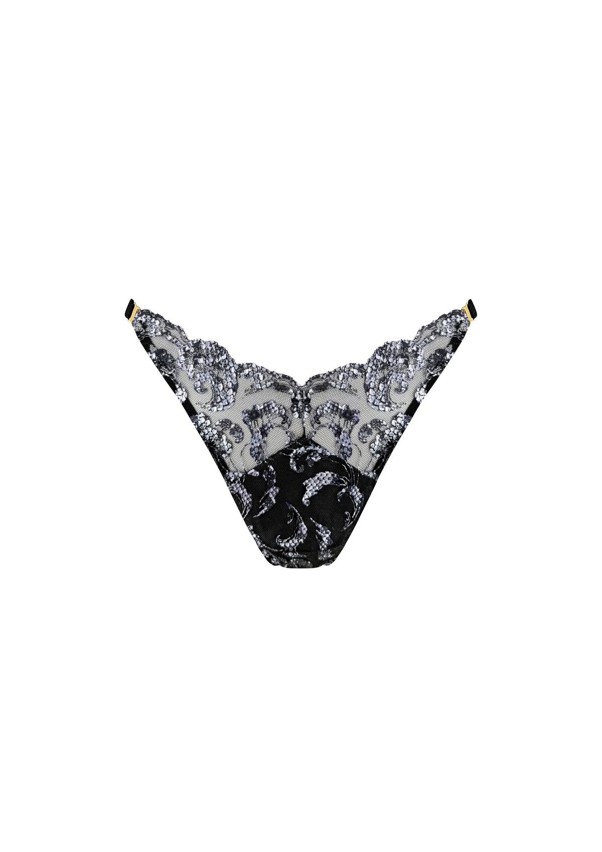 Siren Strap Thong Black | Wide Band Thong – Bordelle