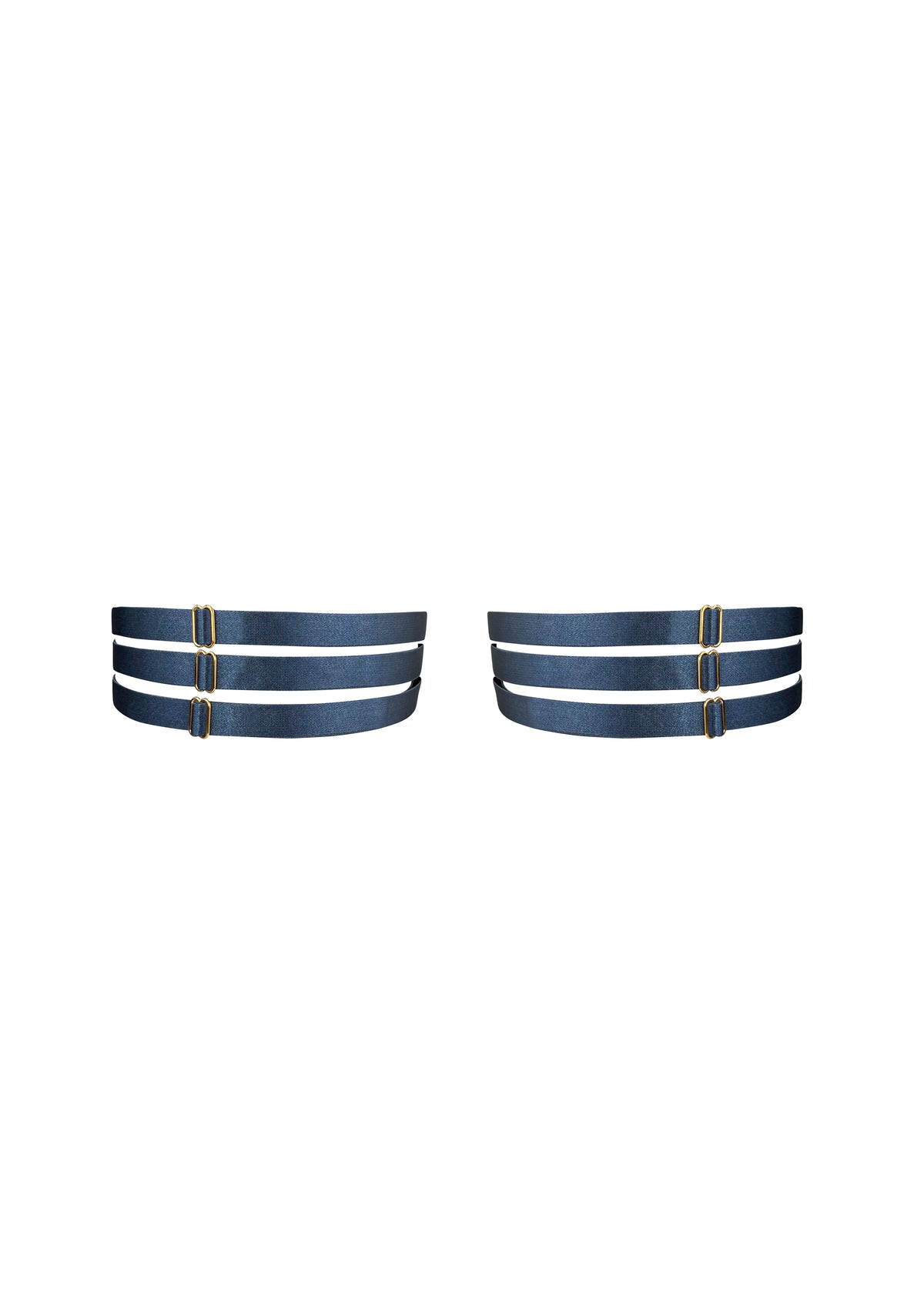 Theia Denim Garter Pair | Designer Sequin Lace Garters – Bordelle