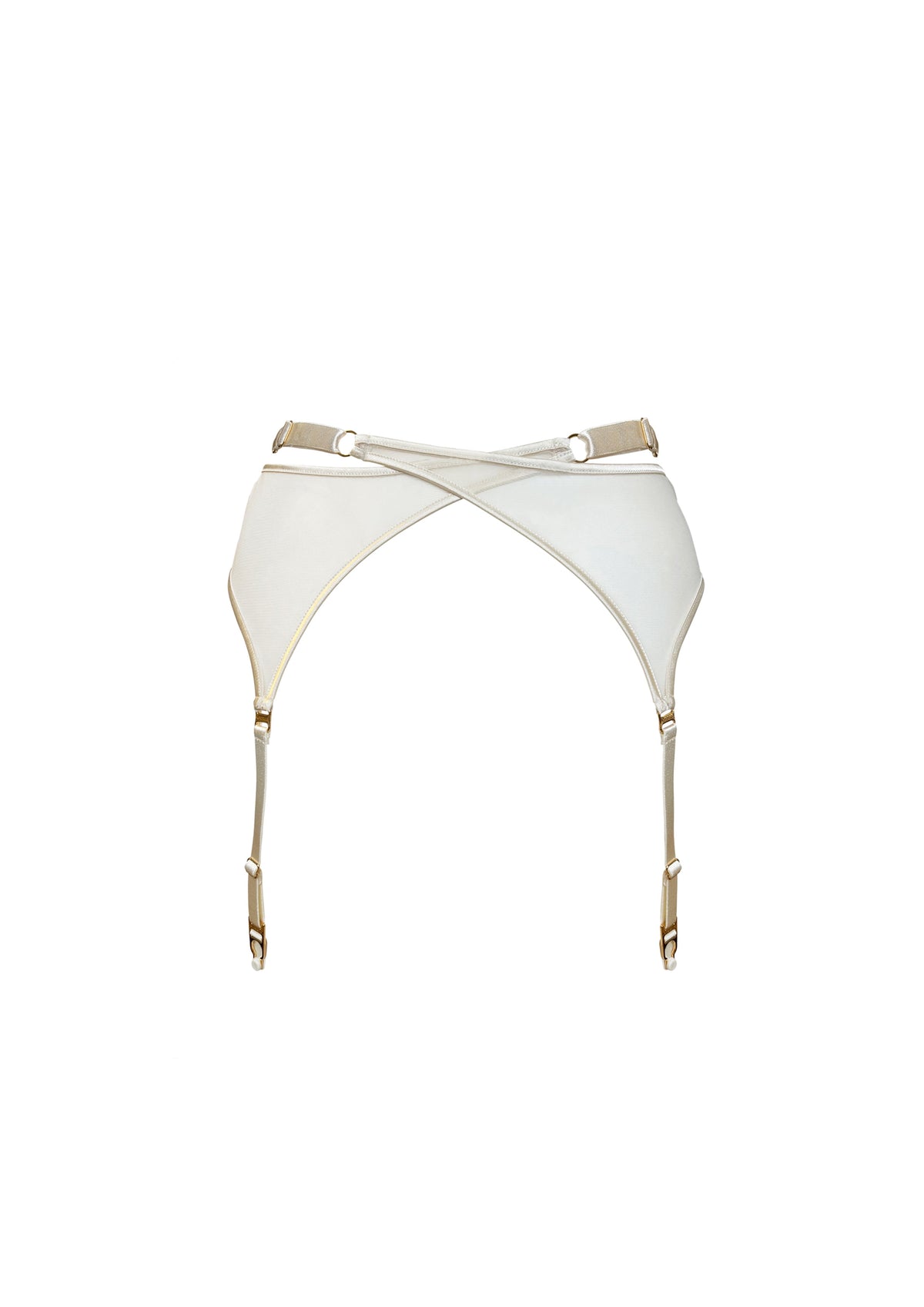 Bordelle Luxury Underwear Satin Signature Mesh Wrap Suspender Garter ...
