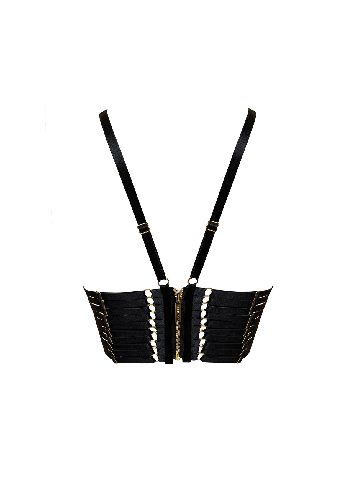 Bordelle Luxury Wireless Satin Strappy Elastic Soft Cup Signature Crop ...