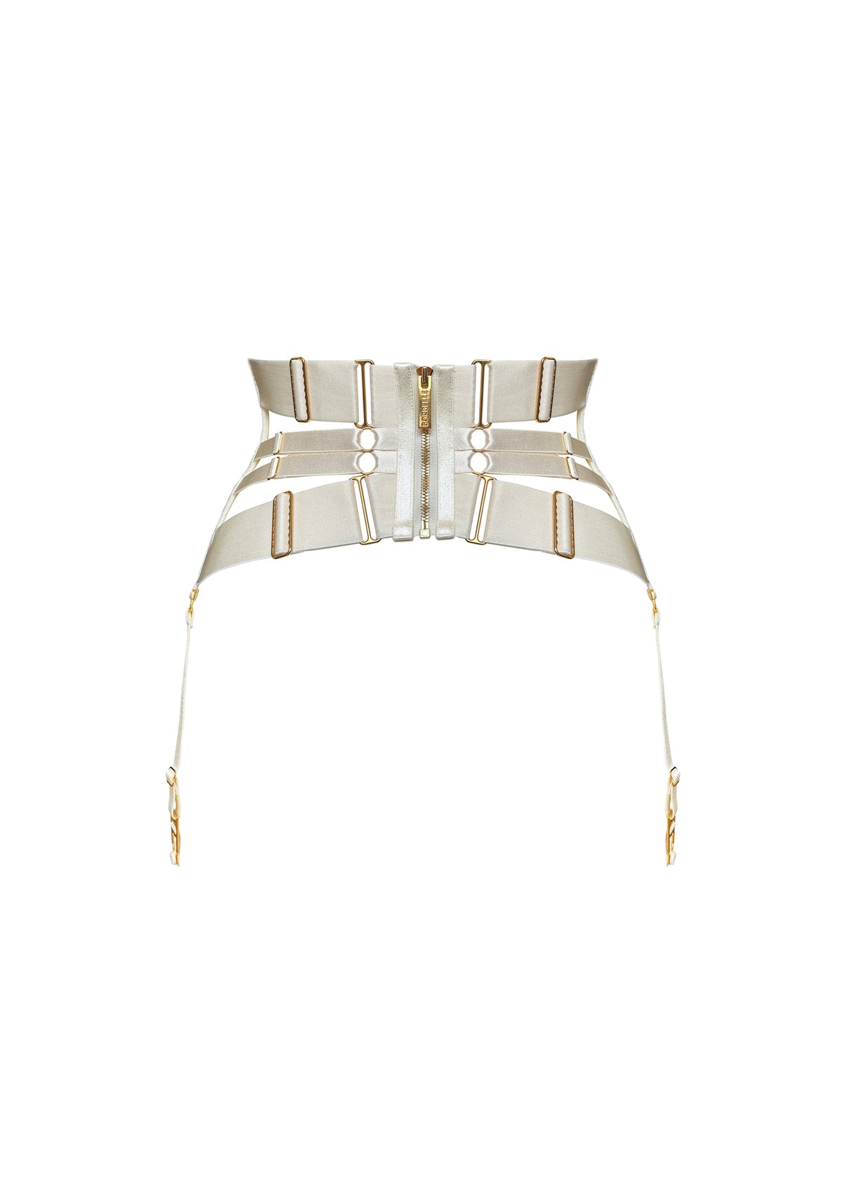 Bordelle Luxury Accessories Signature Panelled Cincher Cream